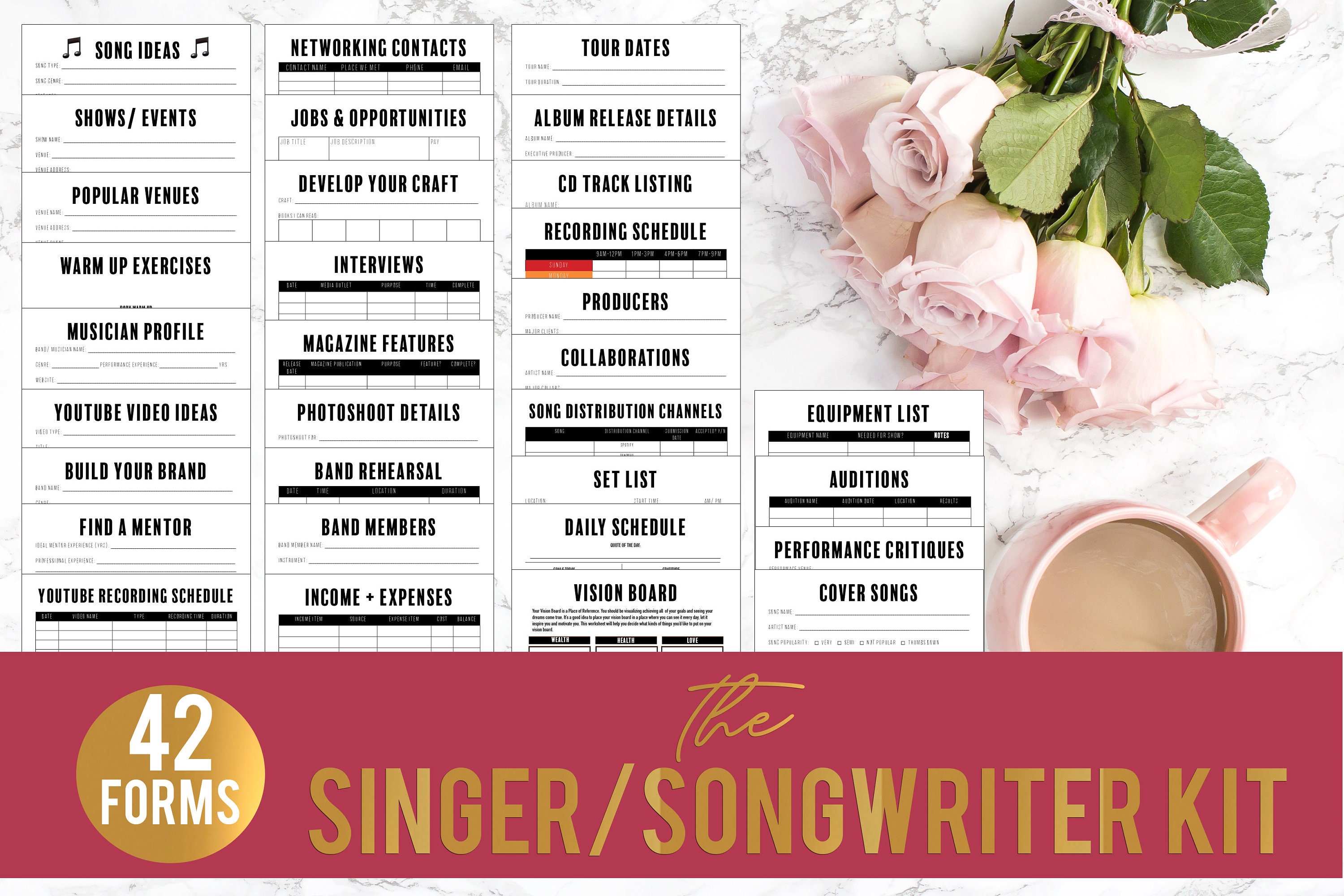 Singer- Songwriter Business Kit// Artist/ Musician Kit// Musician ...