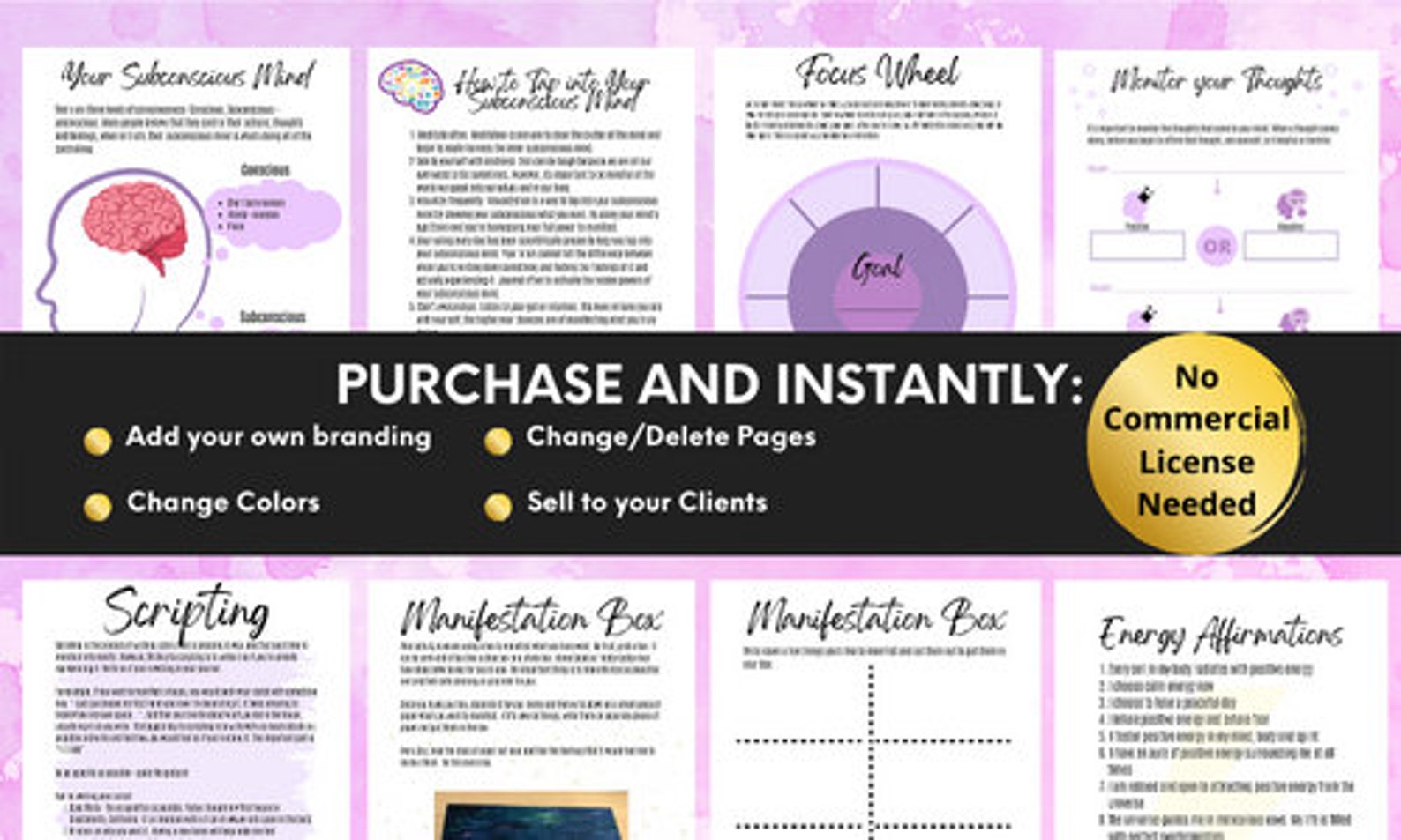 Done for You Manifestation Workbook// Private Label // 100 - Etsy