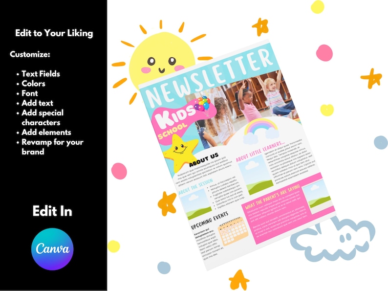 Daycare Newsletter Template: Editable Canva Design for Parent ...