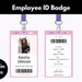 Employee ID Badge, Employee ID Card, Office Badge, Office ID Card ...