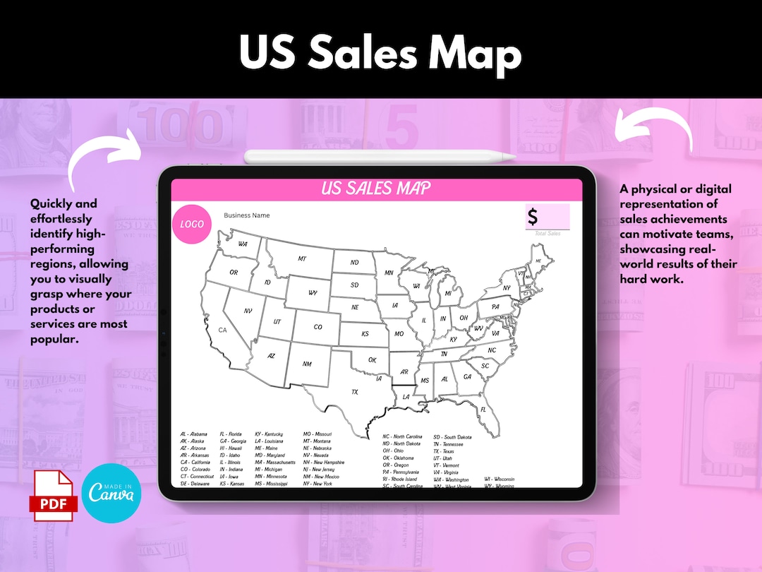 U.S. Sales Map: Detailed State-by-state Business Performance Overview ...