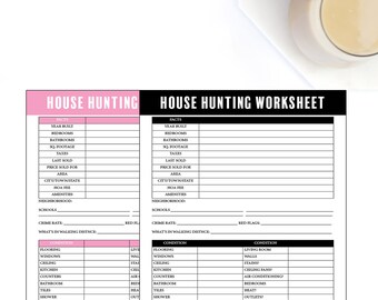 House Hunting Sheet | Etsy