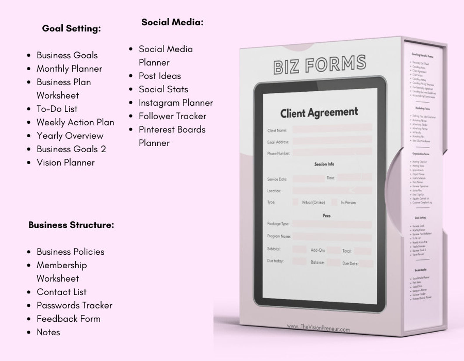 Life Coach Business Kit: Editable Forms & Contracts (85 Pages) - Etsy