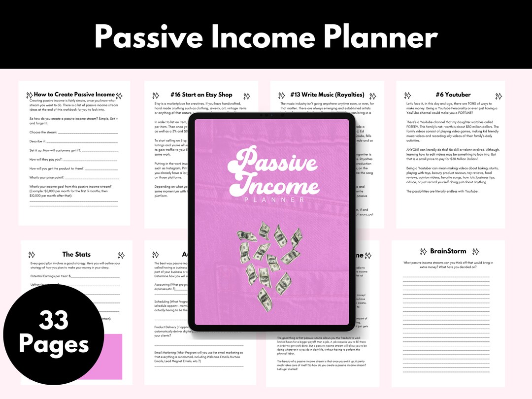 Passive Income Planner, Easy Passive Income Ideas, Income Ideas, Make ...