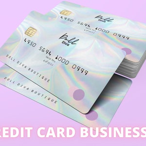 DIY Credit Card Business Cards// Holographic Business Cards// - Etsy