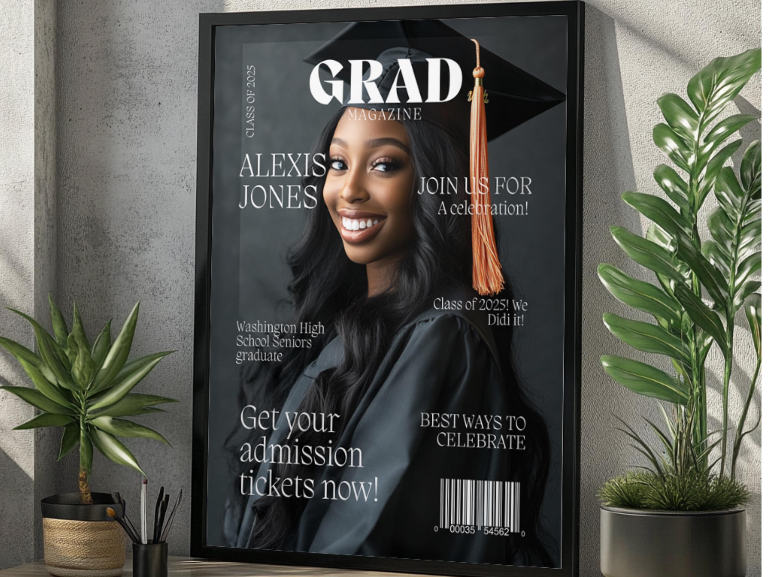 Editable Graduation Magazine Template | Personalized Grad Keepsake ...
