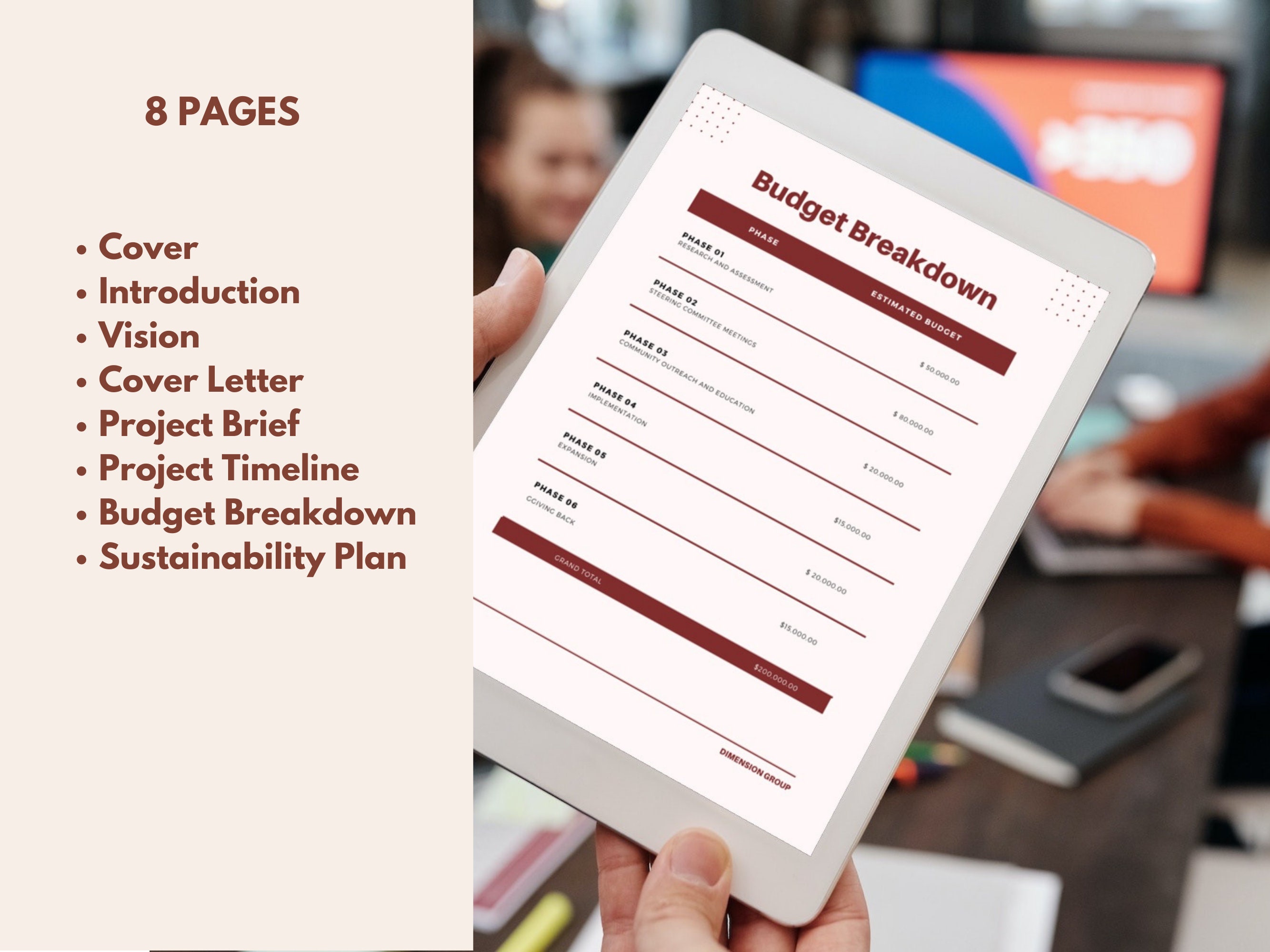 Colorful Grant Proposal Template: Editable Canva Design (digital ...