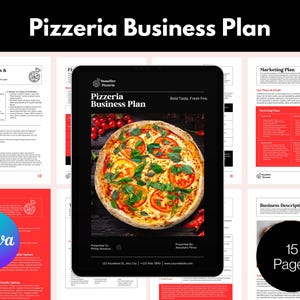 Pizzeria Business Plan Template: Editable Pizza Shop Startup (canva ...