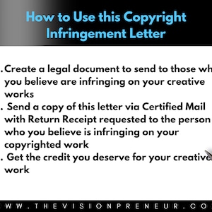 Copyright Infringement Letter Template: Intellectual Property ...