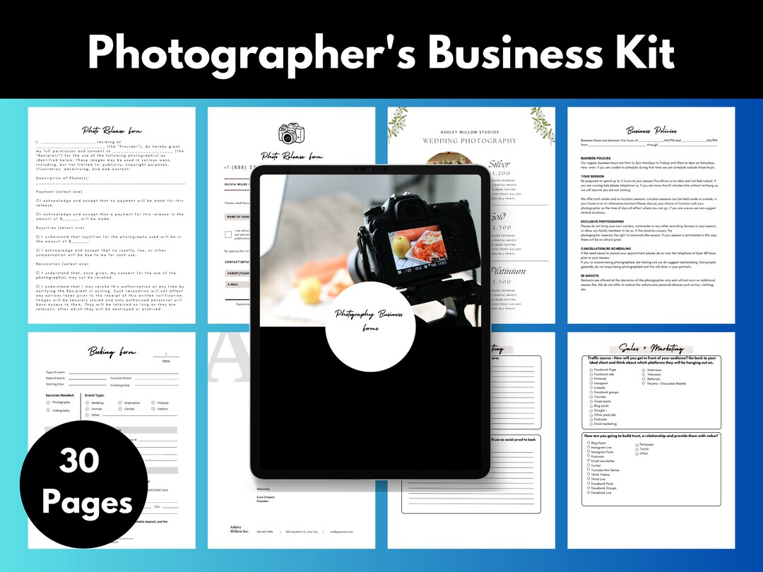 Photographer's Essential Business Kit, Professional Photo Forms ...