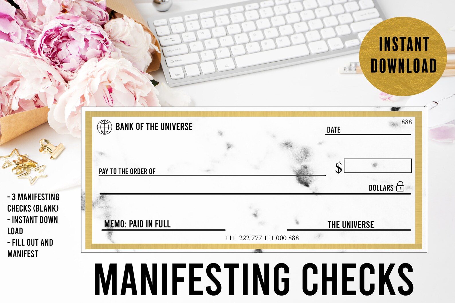 Manifesting Checks// Abundance Checks// Law of Attraction Checks ...