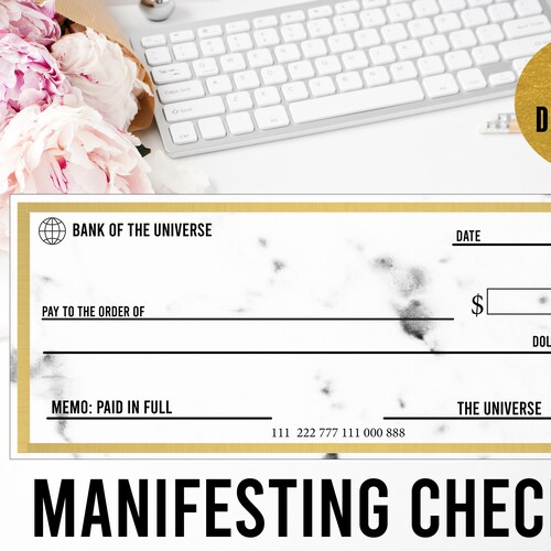 Manifestation Check Law of Attraction Karma and Abundance - Etsy