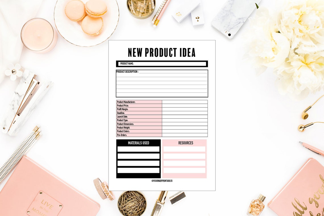 New Product Idea Worksheet: Business Planner (PDF) - Etsy