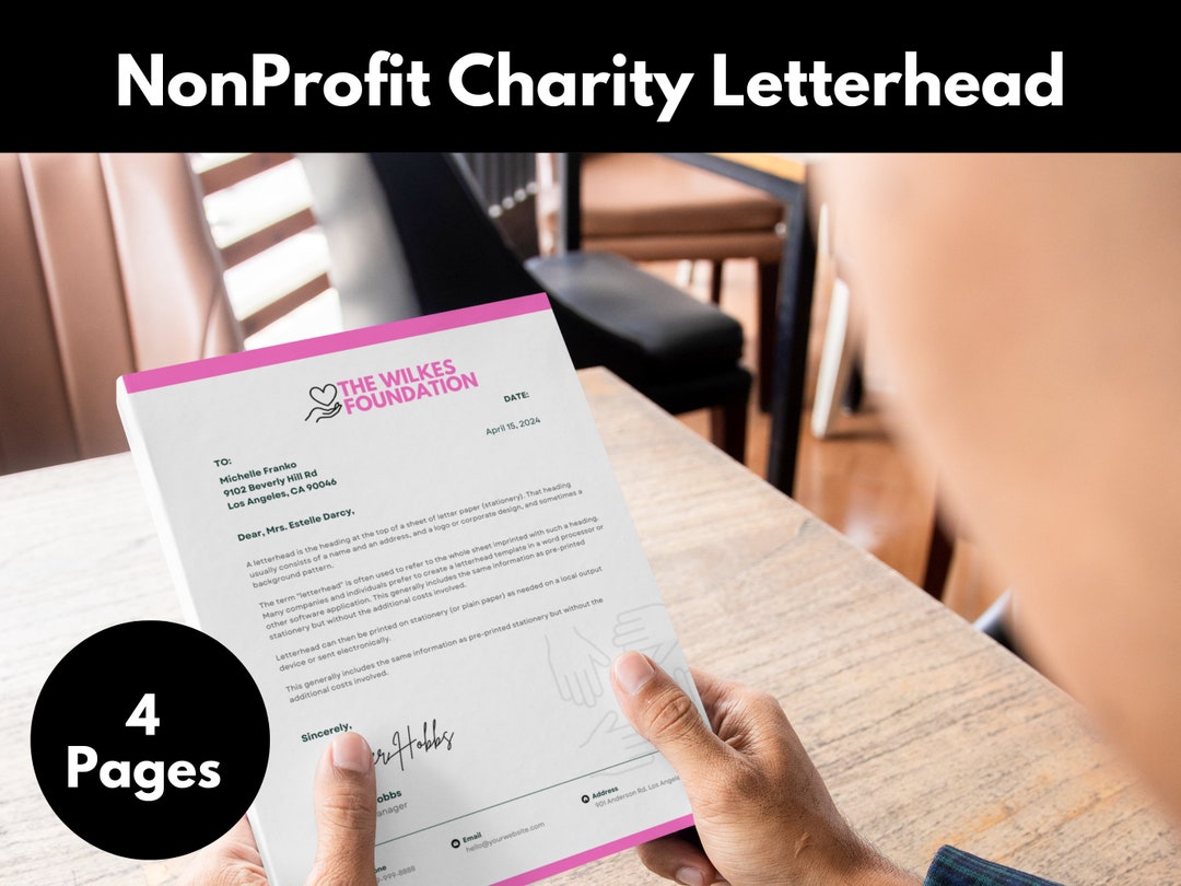 Nonprofit Charity Official Letterhead Template, Nonprofit Letterhead ...