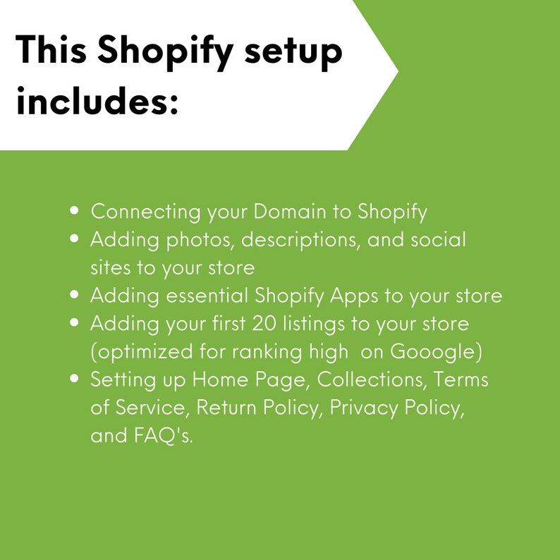 Shopify Store Setup Service: Domain & Product Listing - Etsy