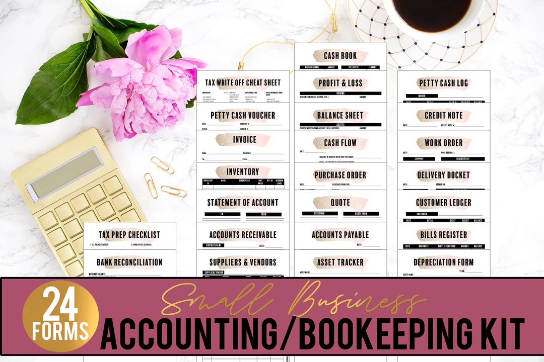 Small Business Accounting Kit// Bookkeeping Forms// Balance Sheet ...
