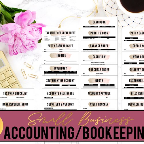 Small Business Accounting Kit// Bookkeeping Forms// Balance - Etsy