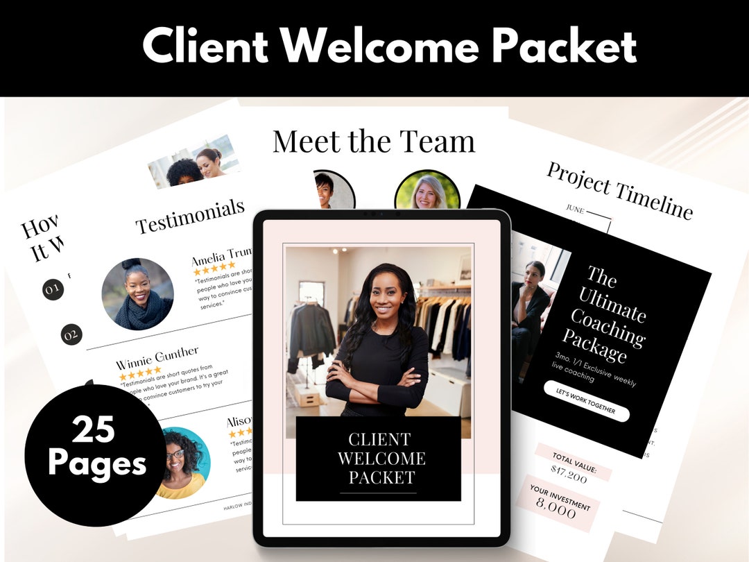 Client Welcome Packet, Client Onboarding Packet Template, Editable ...