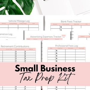 Small Business Tax Pre Kit// Tax Preparation Binder// Manage Your Small ...