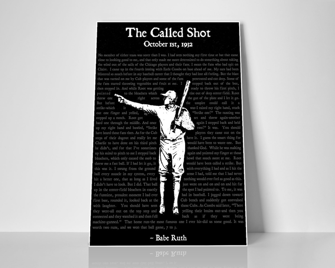 Babe Ruth the Called Shot Poster - Etsy