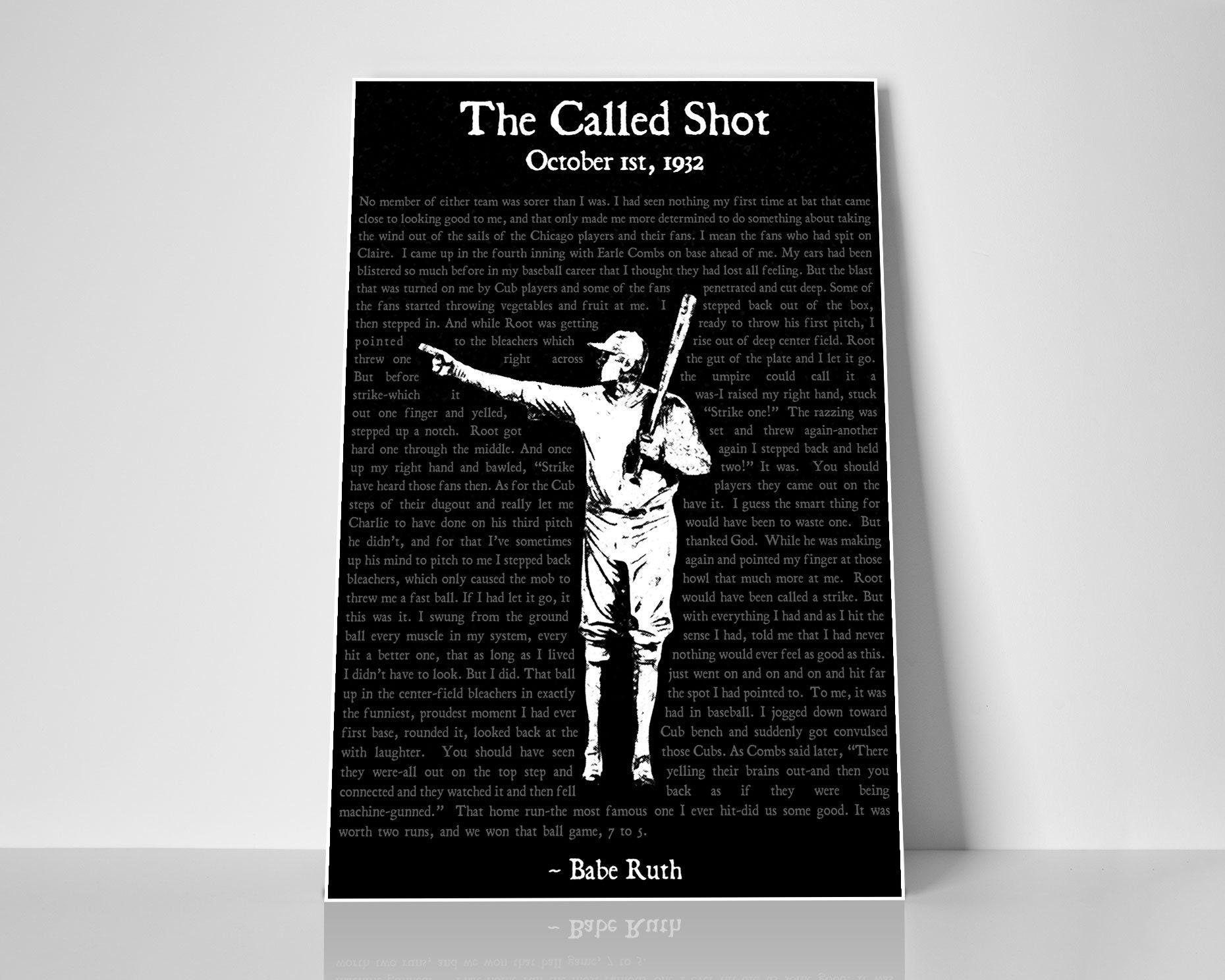 Babe Ruth the Called Shot Poster - Etsy