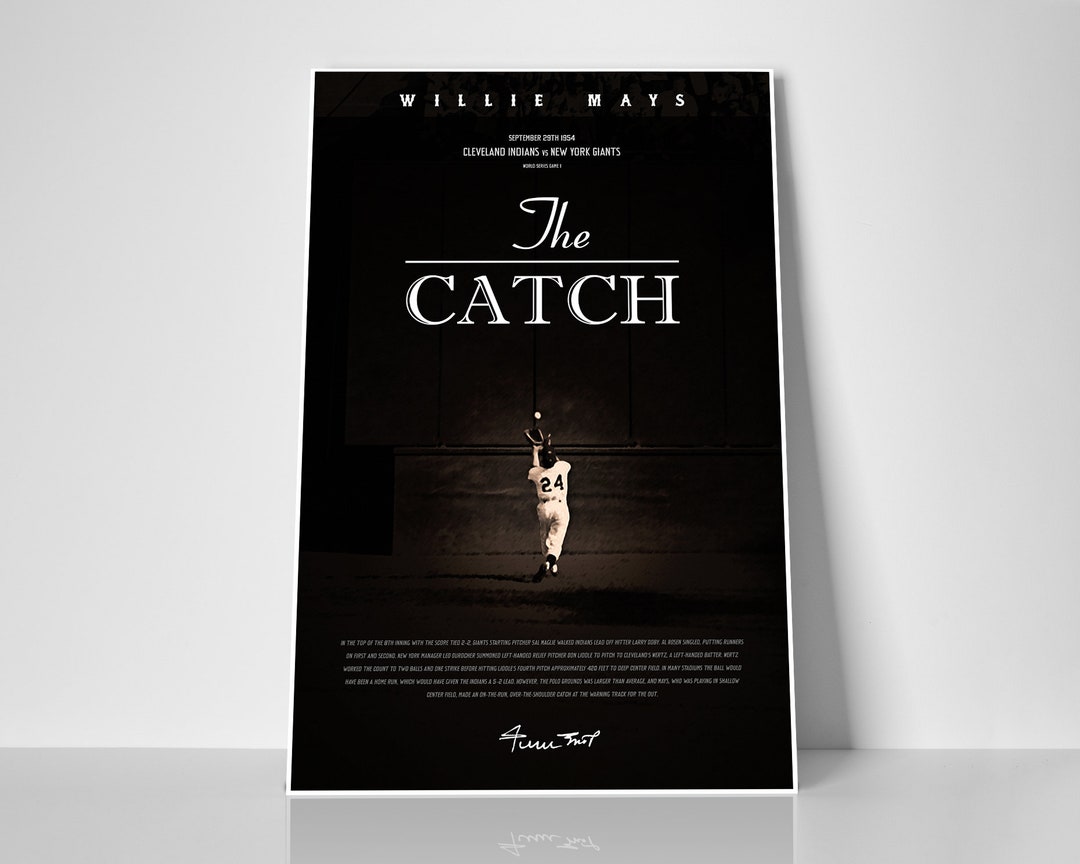 Willie Mays the Catch Poster - Etsy