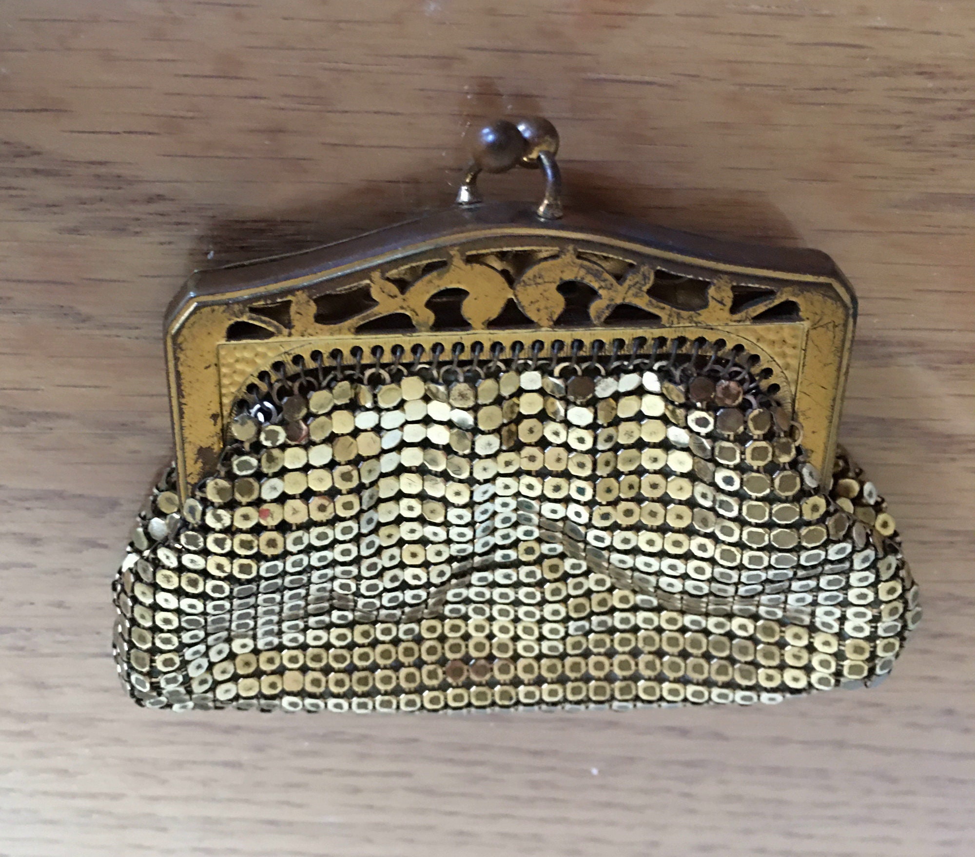 Brass-Mesh Chainmail Coin Purse Vintage Whiting & Davis | Etsy