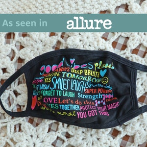 Face Mask Good Vibes black Cotton Mask Reusable Face Mask Hospital Mask ...