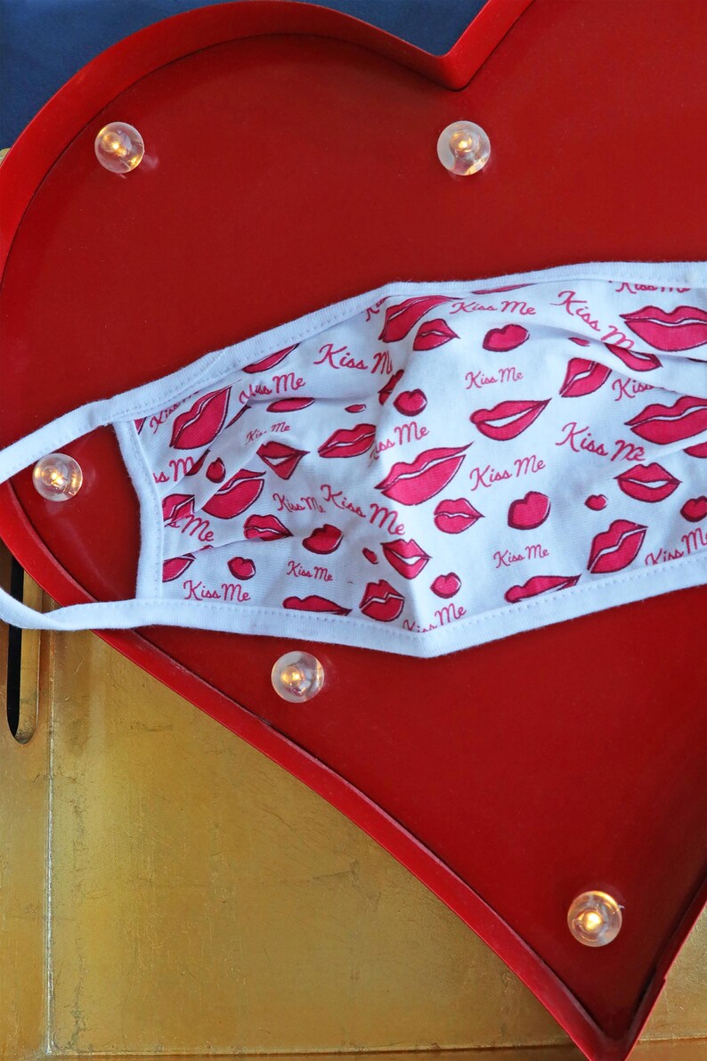 Face Mask Kisses Cotton Mask Reusable Face Mask Hospital - Etsy