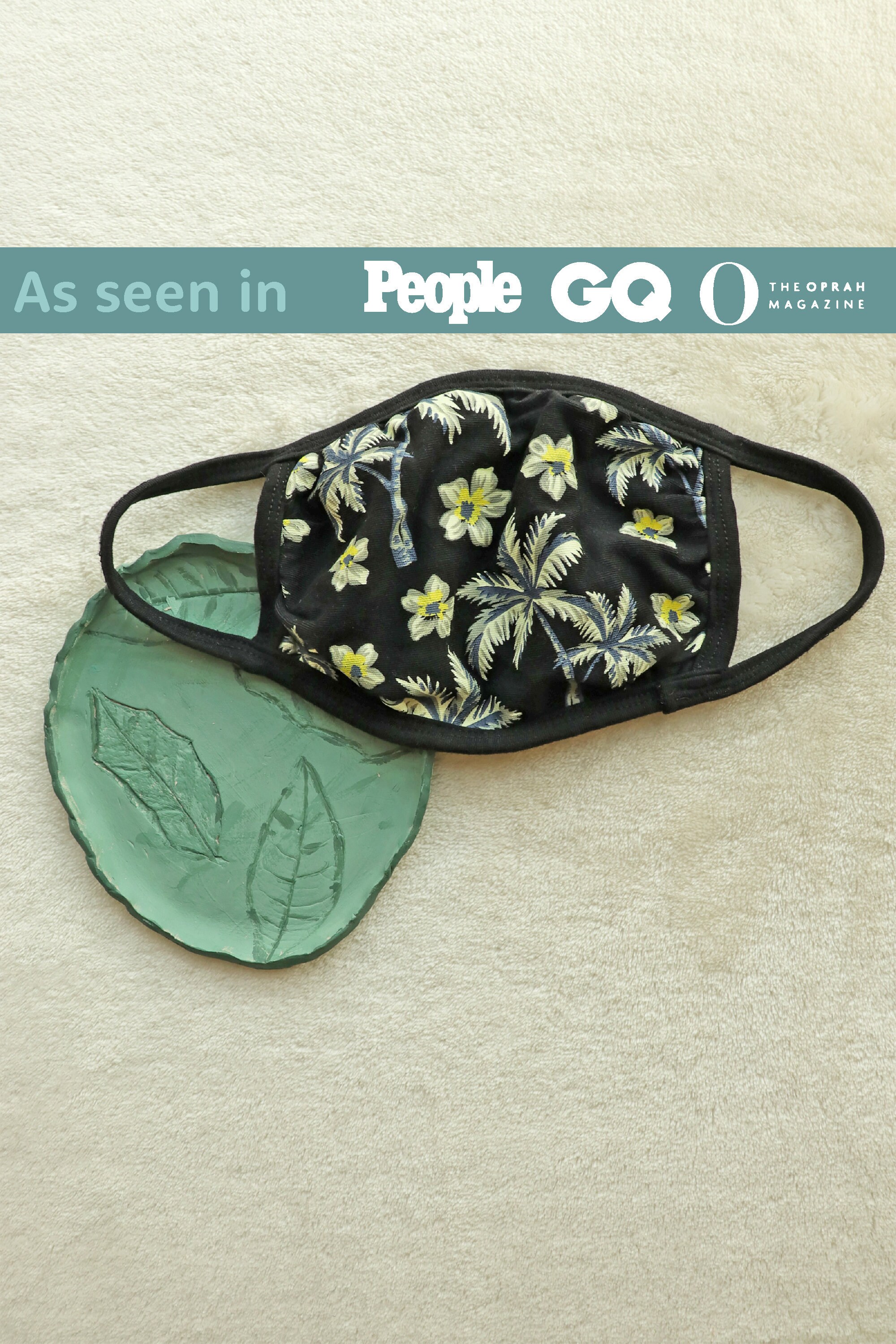 Black Face Mask Palm Trees Cotton Mask Reusable Face Mask - Etsy