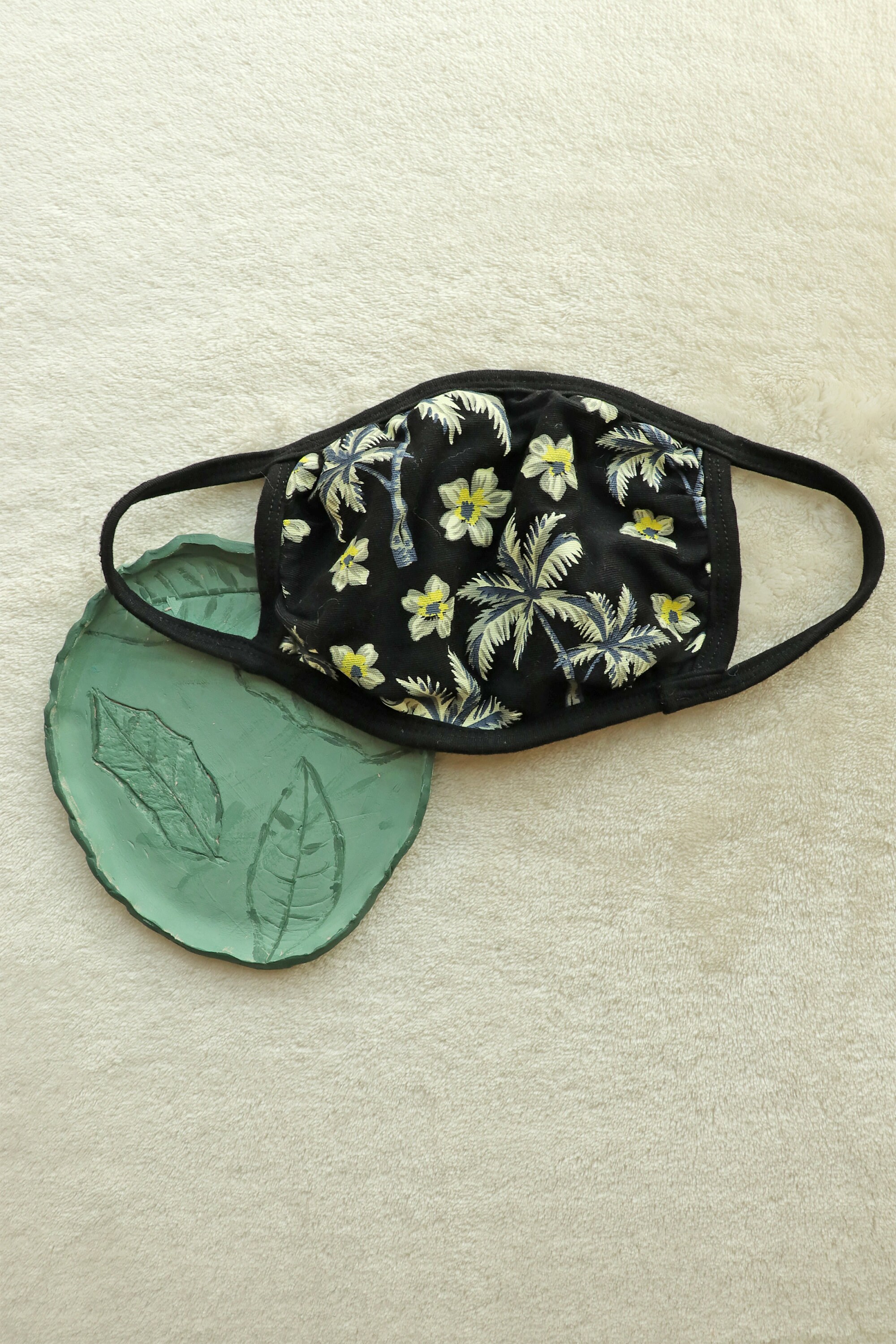 Black Face Mask Palm Trees Cotton Mask Reusable Face Mask - Etsy