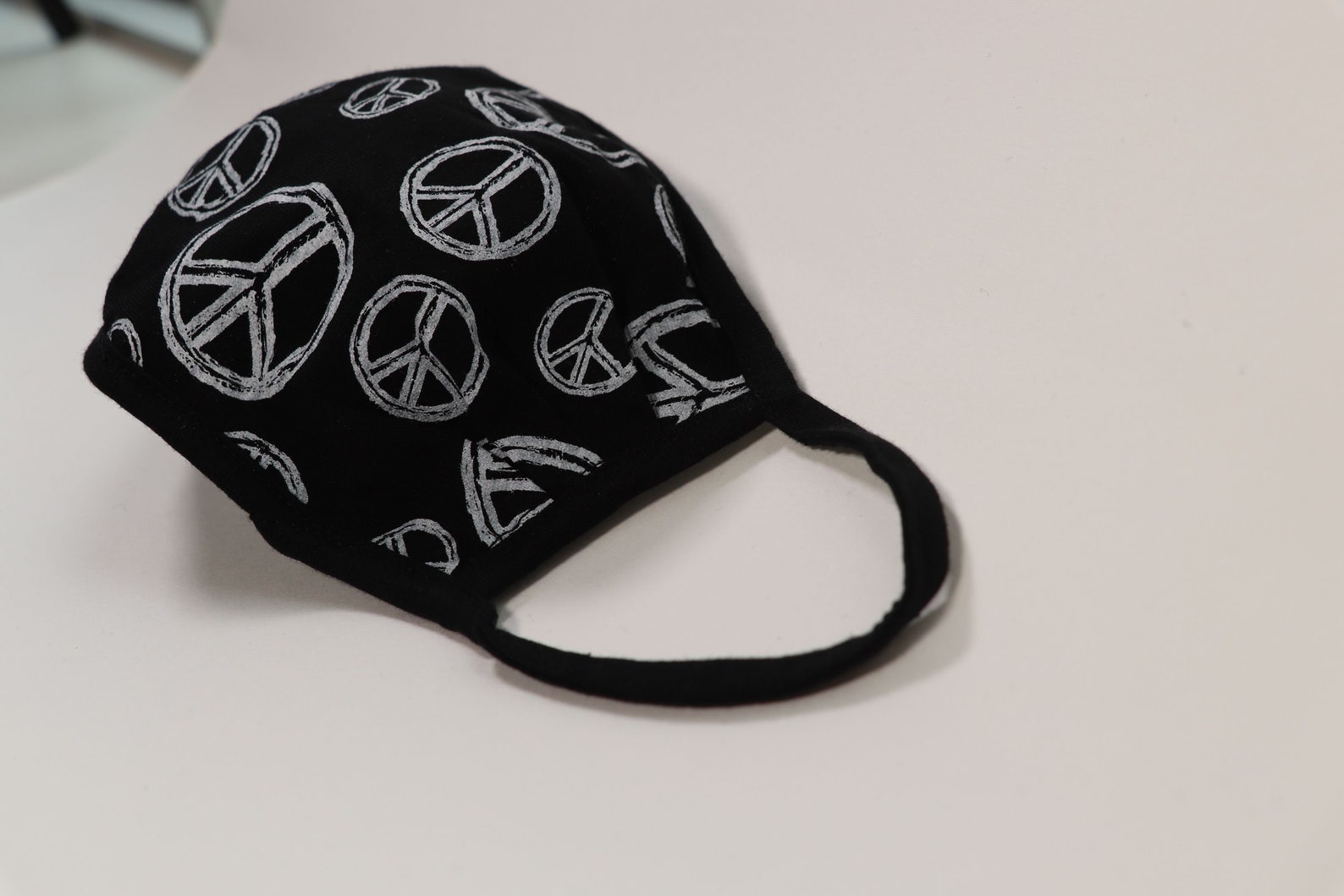 Face Mask Peace Signs black Cotton Mask Reusable Face - Etsy
