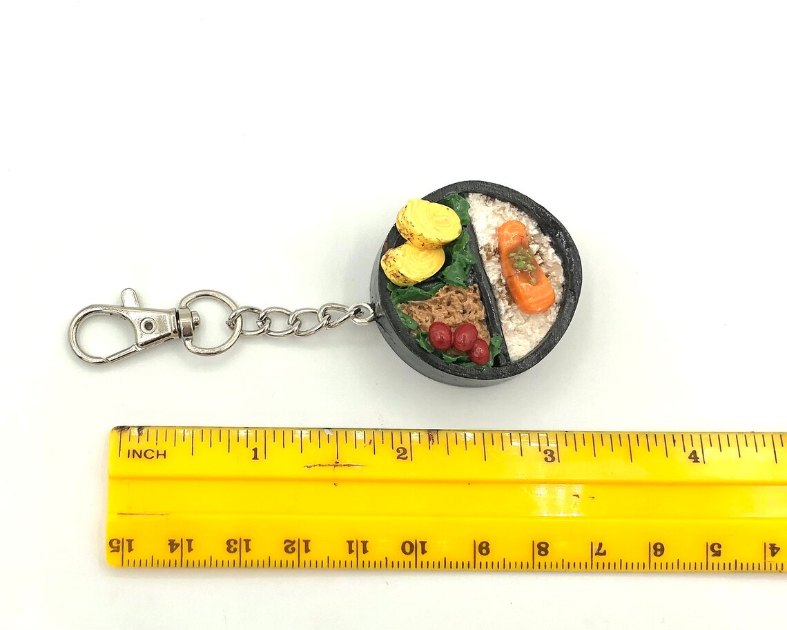 Miniature Salmon and Rice Bento Box Polymer Clay Keychain | Etsy