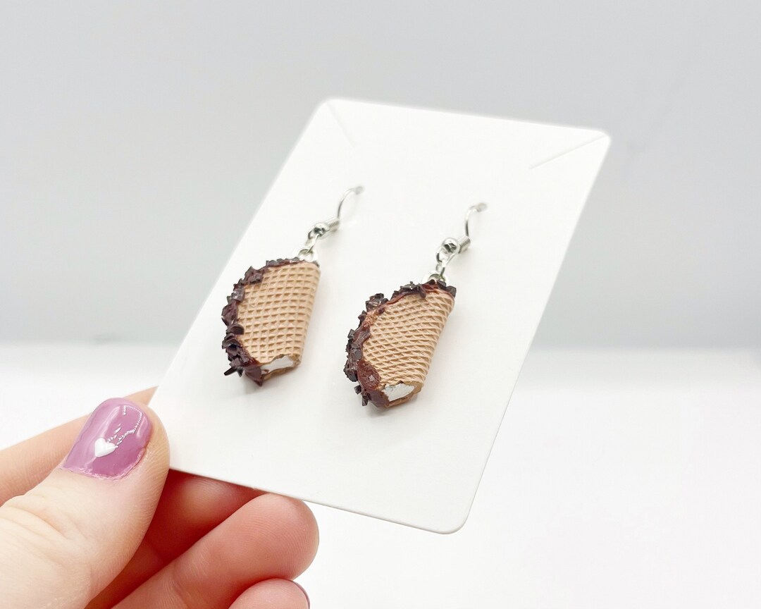 Miniature Choco-toco Inspired Handmade Dangly Polymer Clay Earrings ...