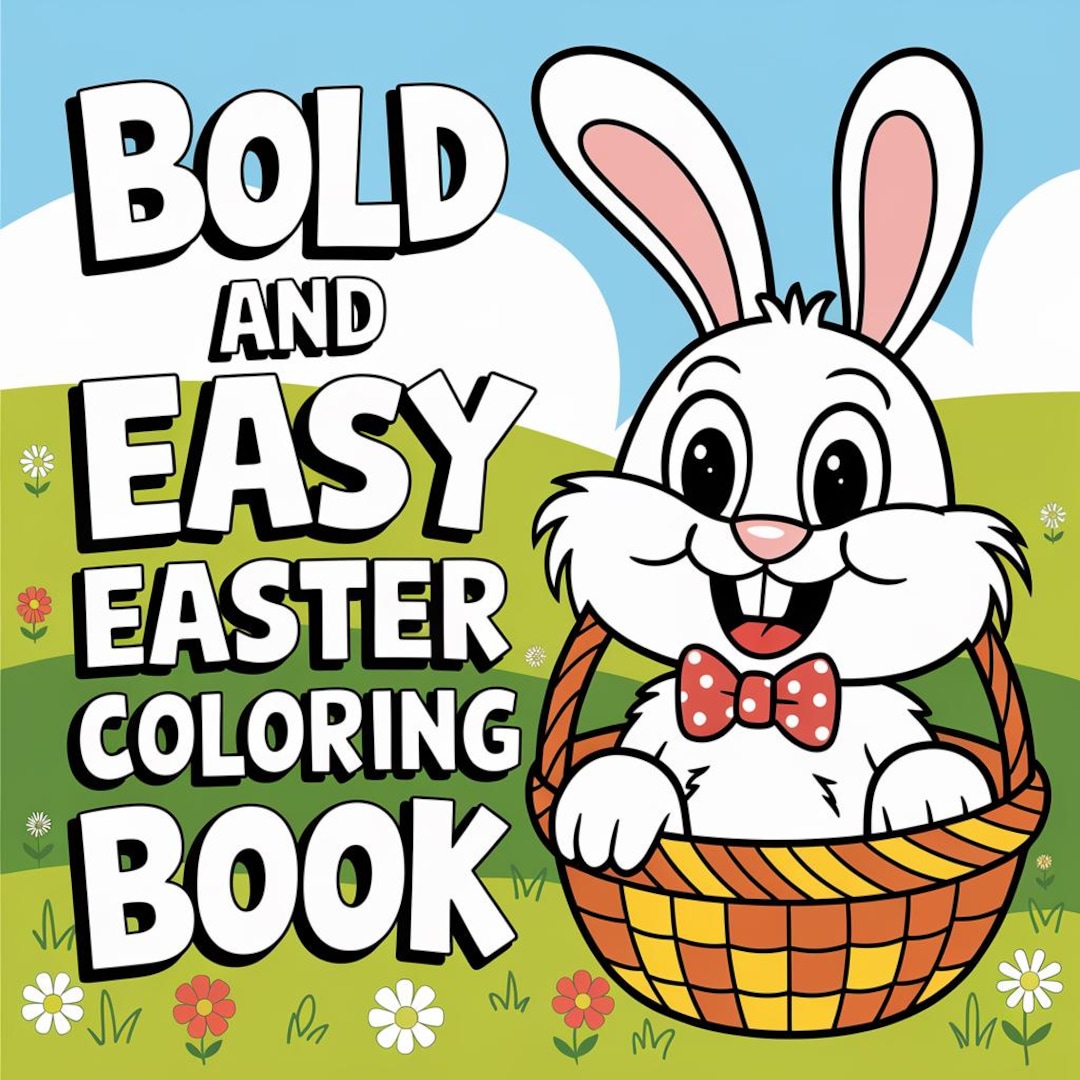 Easter Coloring Book for Kids - Bold & Easy Designs | Fun Holiday ...