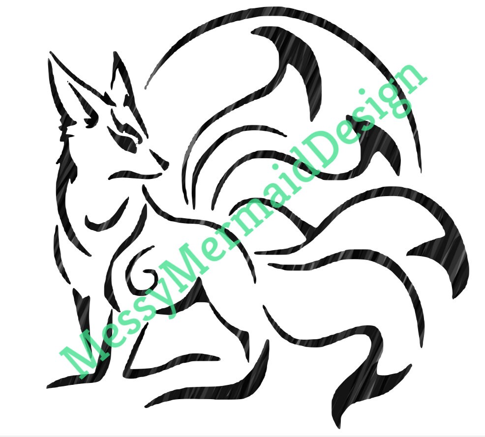 Kitsune Fox Decal, Kistune Fox, Anime Decal Personalized Decal, Cute ...