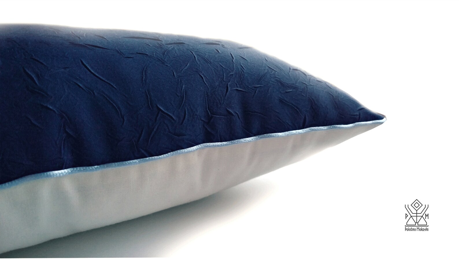 Blue Pillow Cover With Insert Rectangle Luxury Minimalist Navy | Etsy