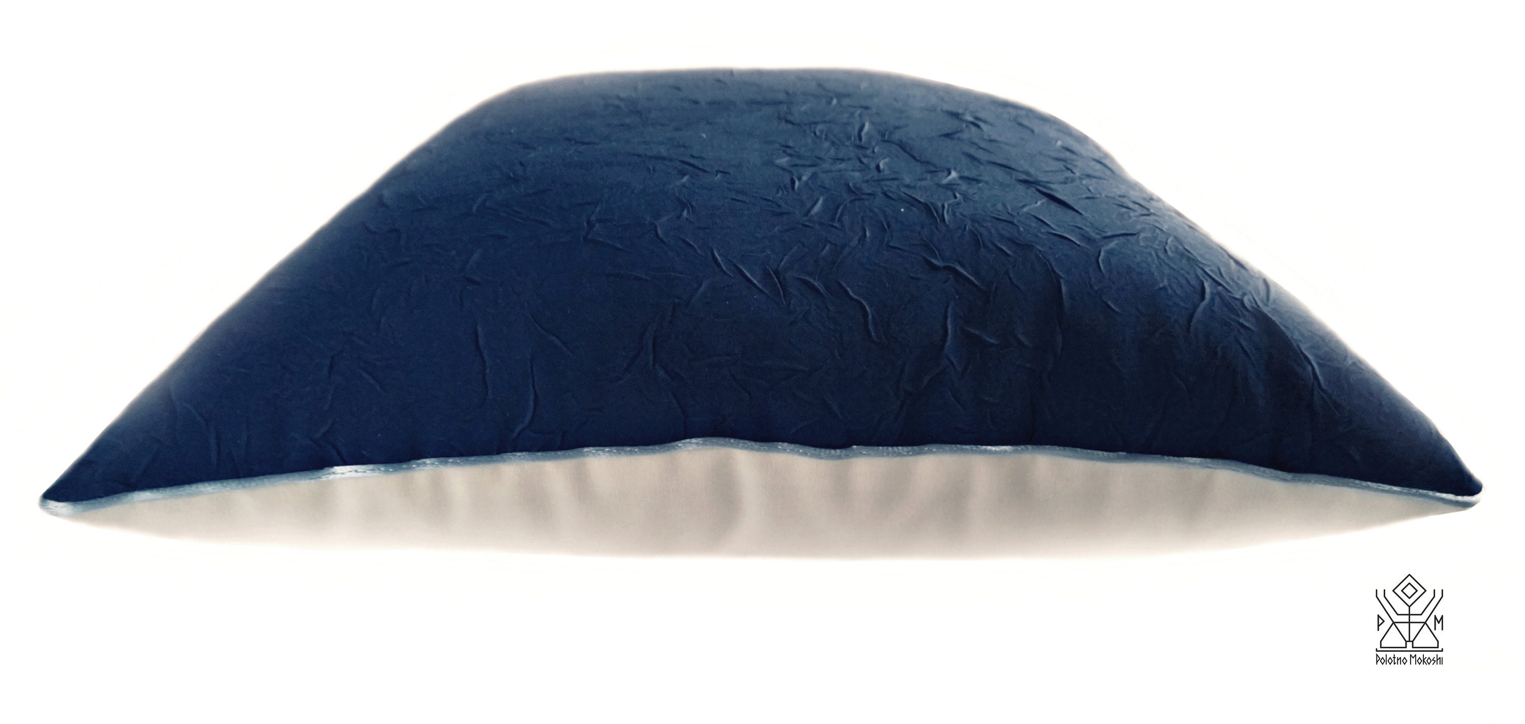 Blue Pillow Cover With Insert Rectangle Luxury Minimalist Navy Blue ...