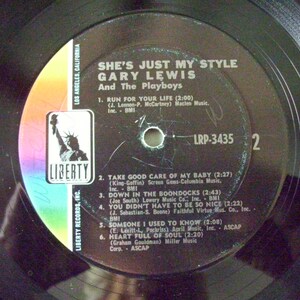 Gary Lewis & the Playboys - She's Just My Style Vinyl - Etsy