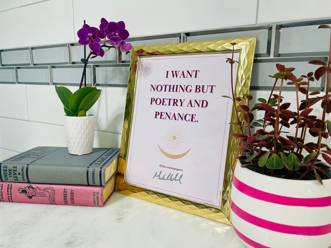 Poetry and Penance Print - Etsy