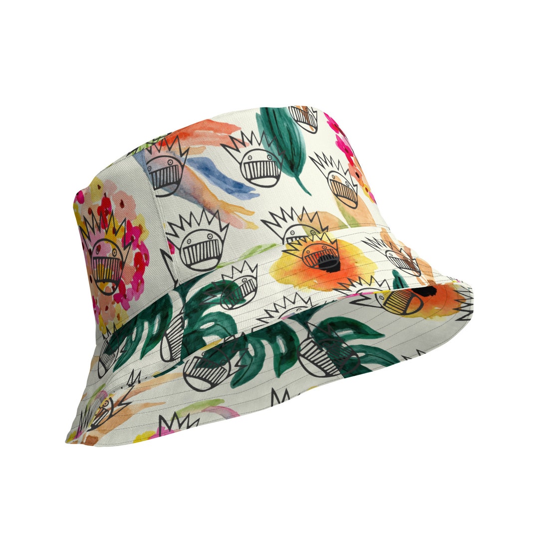 WEEN Boognish Floral Hawaiian Reversible Bucket Hat - Etsy