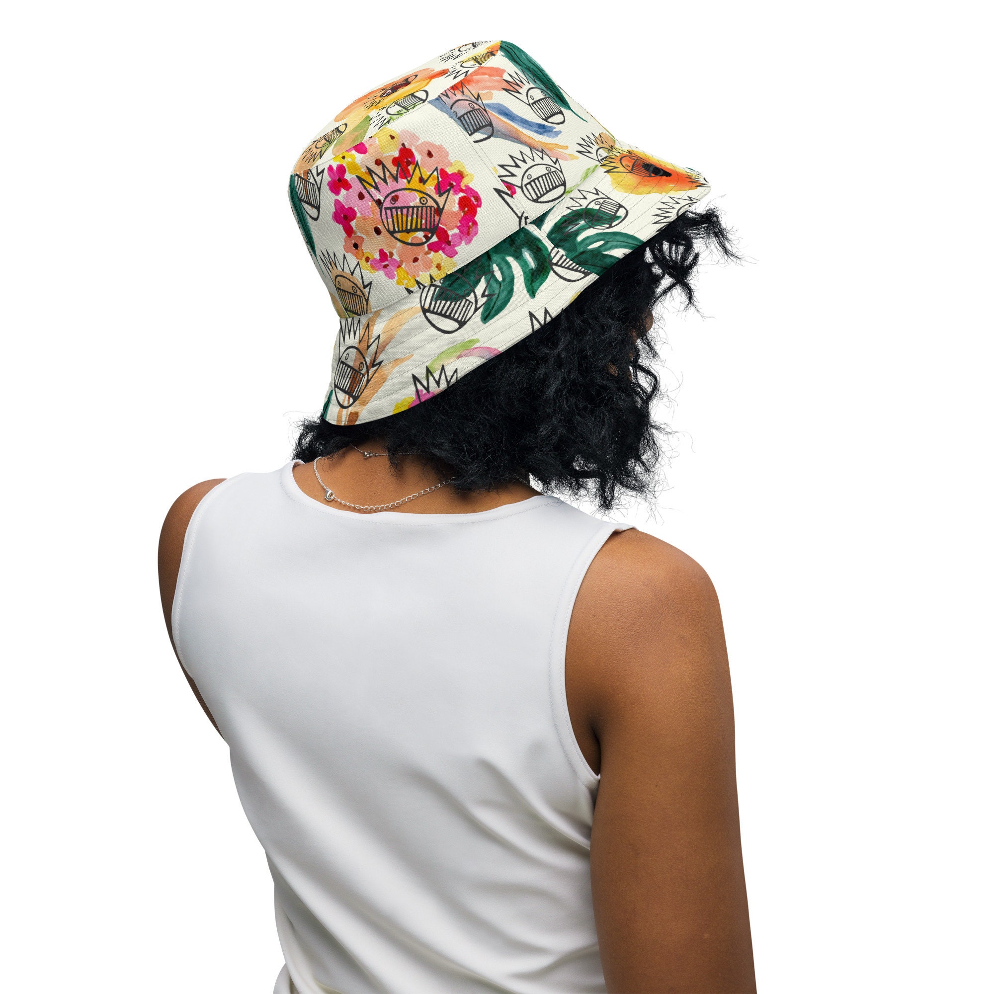 WEEN Boognish Floral Hawaiian Reversible Bucket Hat - Etsy