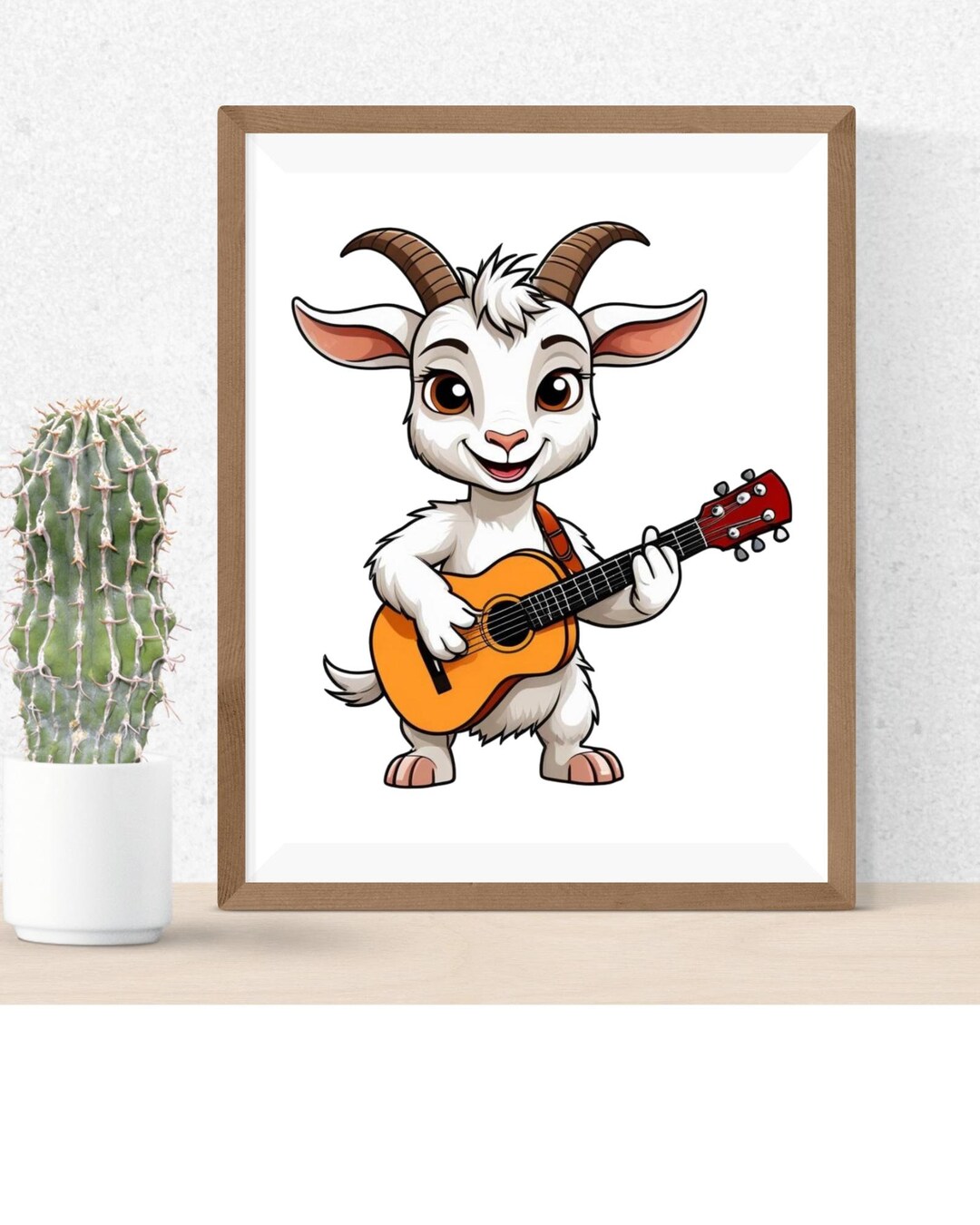 Baby Goat Art Print Wall Art Poster Nursery Preppy Trendy Maximalist ...