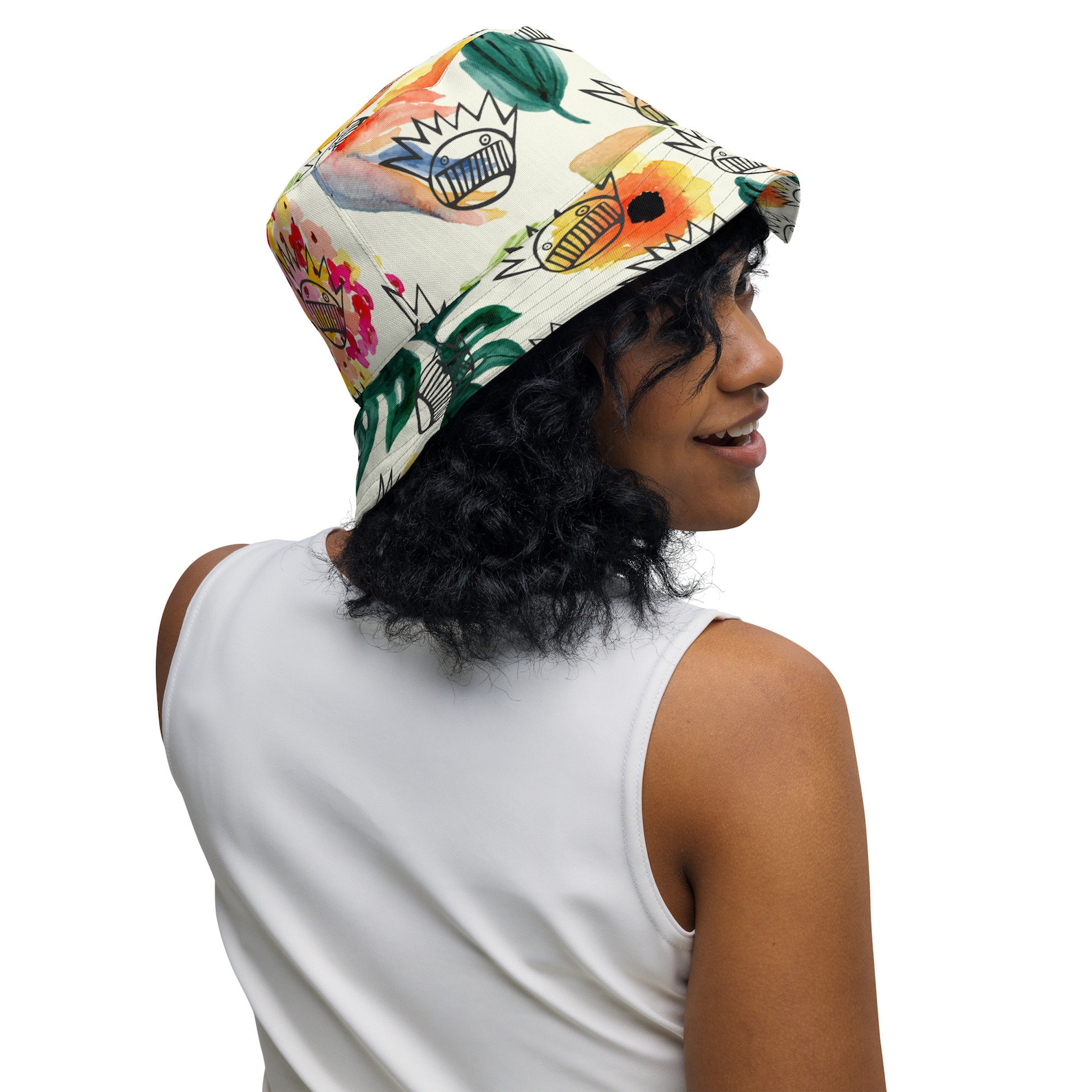 WEEN Boognish Floral Hawaiian Reversible Bucket Hat - Etsy