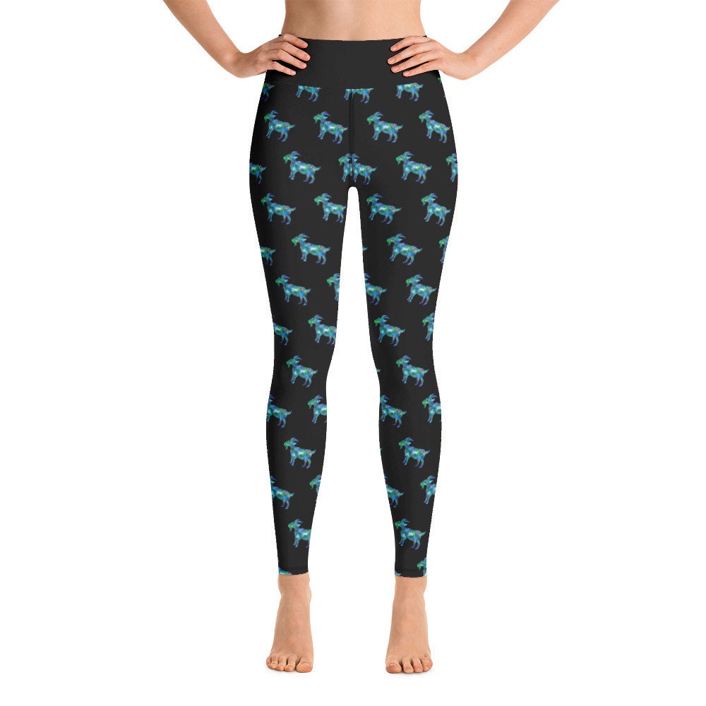 Distressed Psychedelic Goat Yoga Leggings - Etsy
