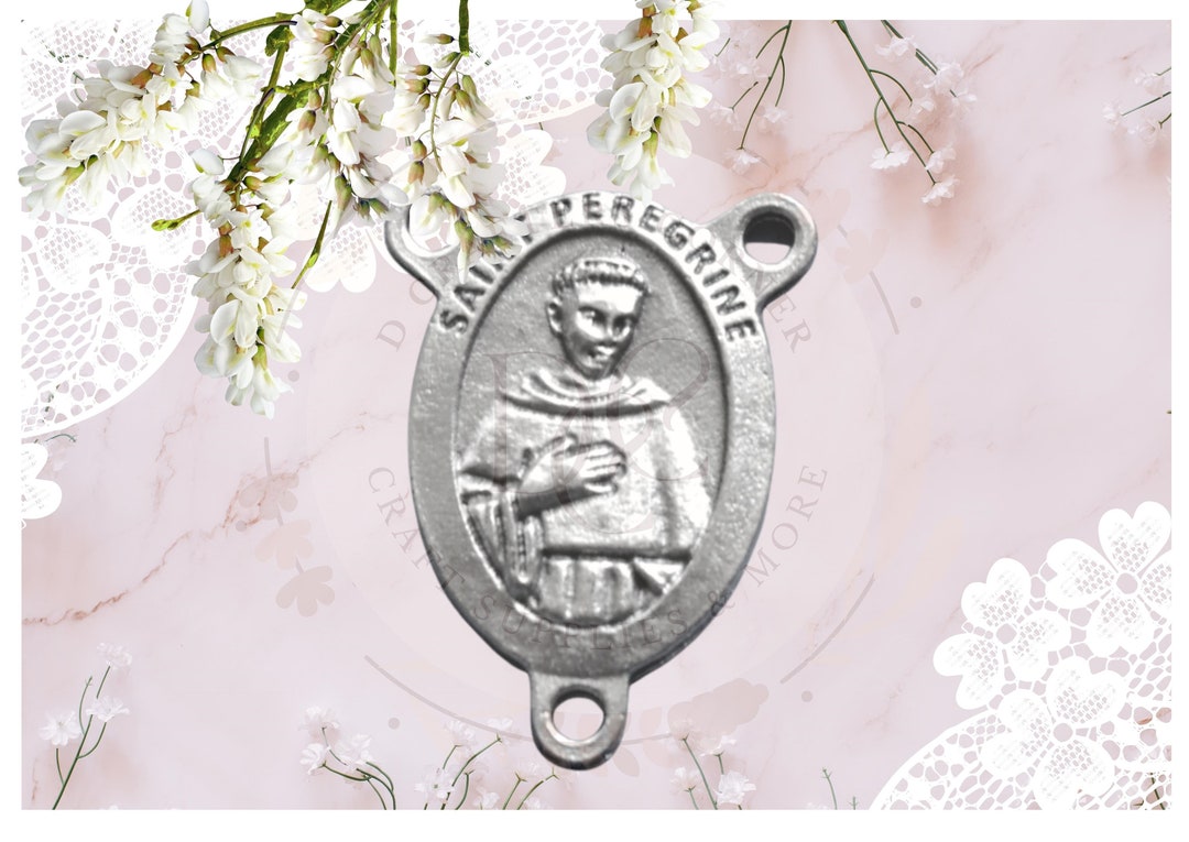 Lot of 3 St. Peregrine, Patron Saint of Cancer, Centerpiece for Rosary ...