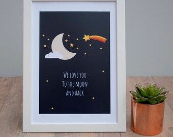 Children's Growth Chart / Ruler / Measure/ Wall Art I Love You to the ...