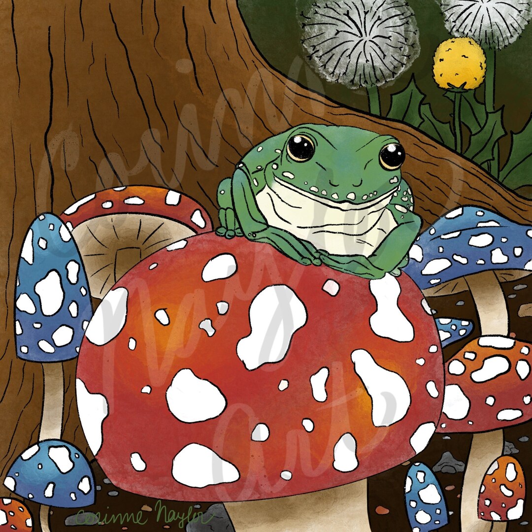 Newt the Dumpy Frog Downloadable Print - Etsy