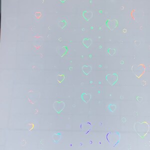 Love Heart A6 Holographic Overlay Stickers 5 Pack - Etsy