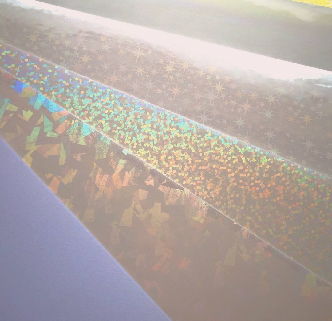 5 MIX A4 Holographic Overlay Laminate, Glitter Mixed Pack Self-adhesive ...